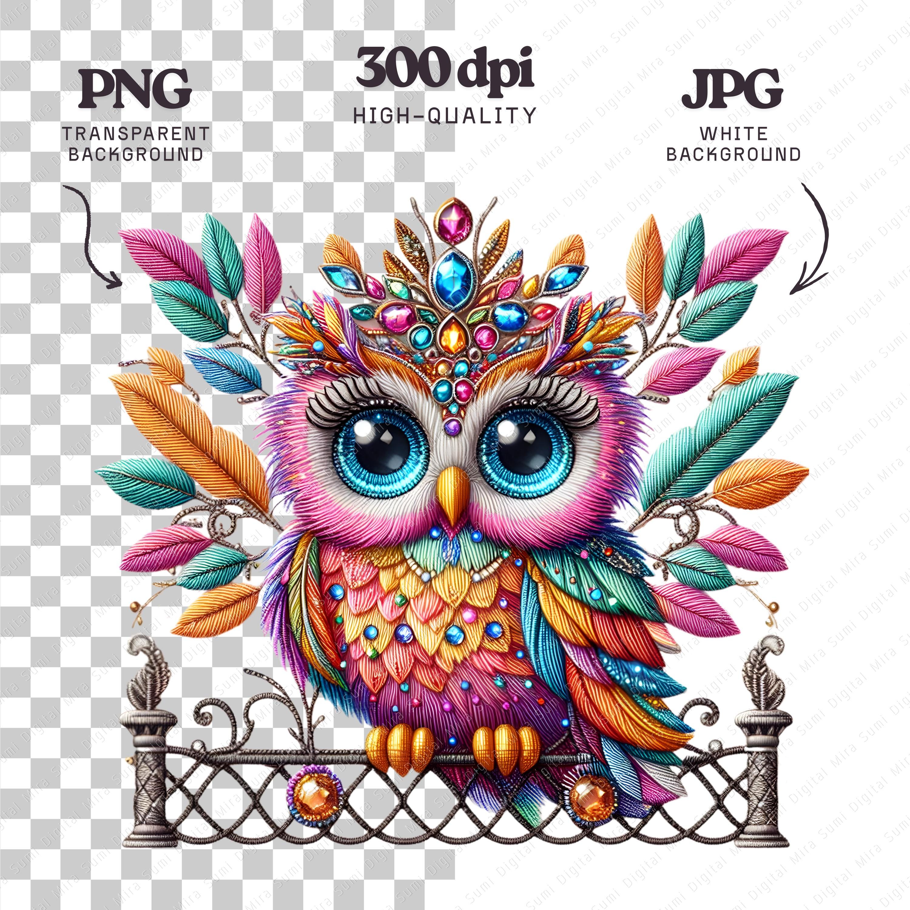 Owl Clipart, Woodland Animals Clip Art, Whimsical Junk Journal, Print ...