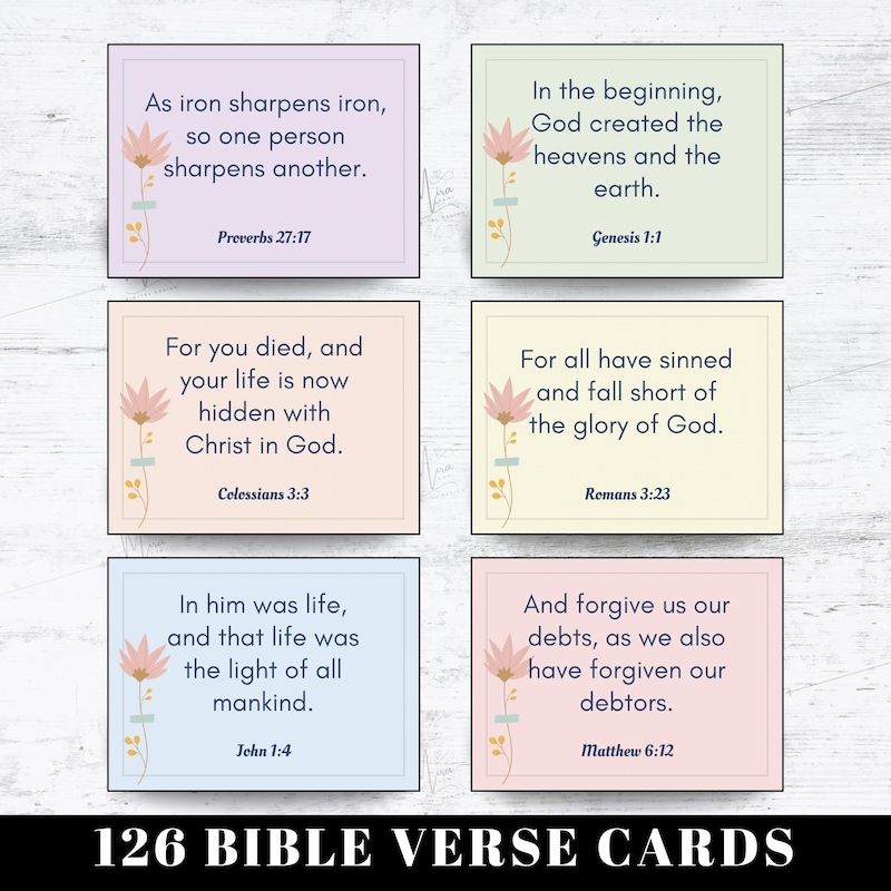 Bible Verse Cards - Etsy
