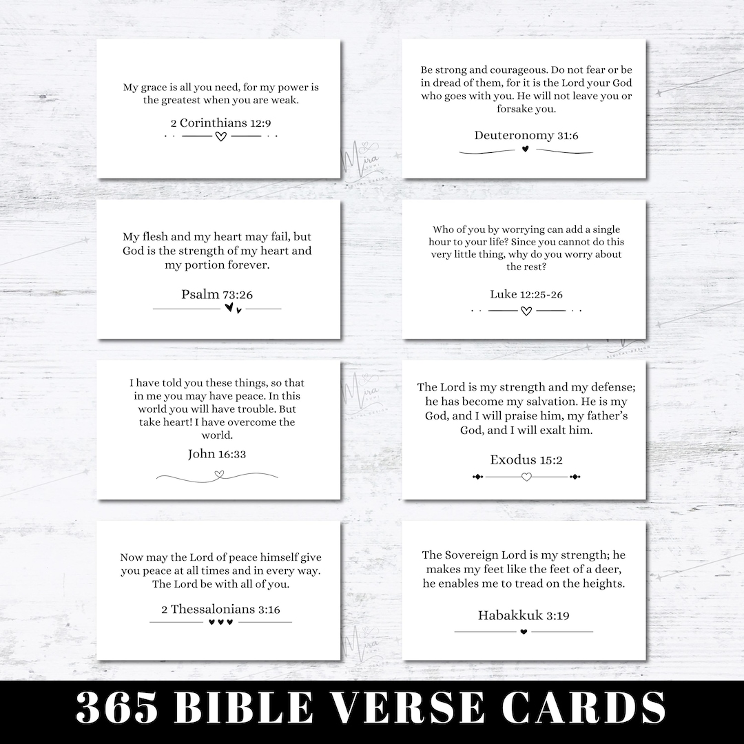 365 Bible Verses, Printable Bible Verse Cards, Daily Bread of ...