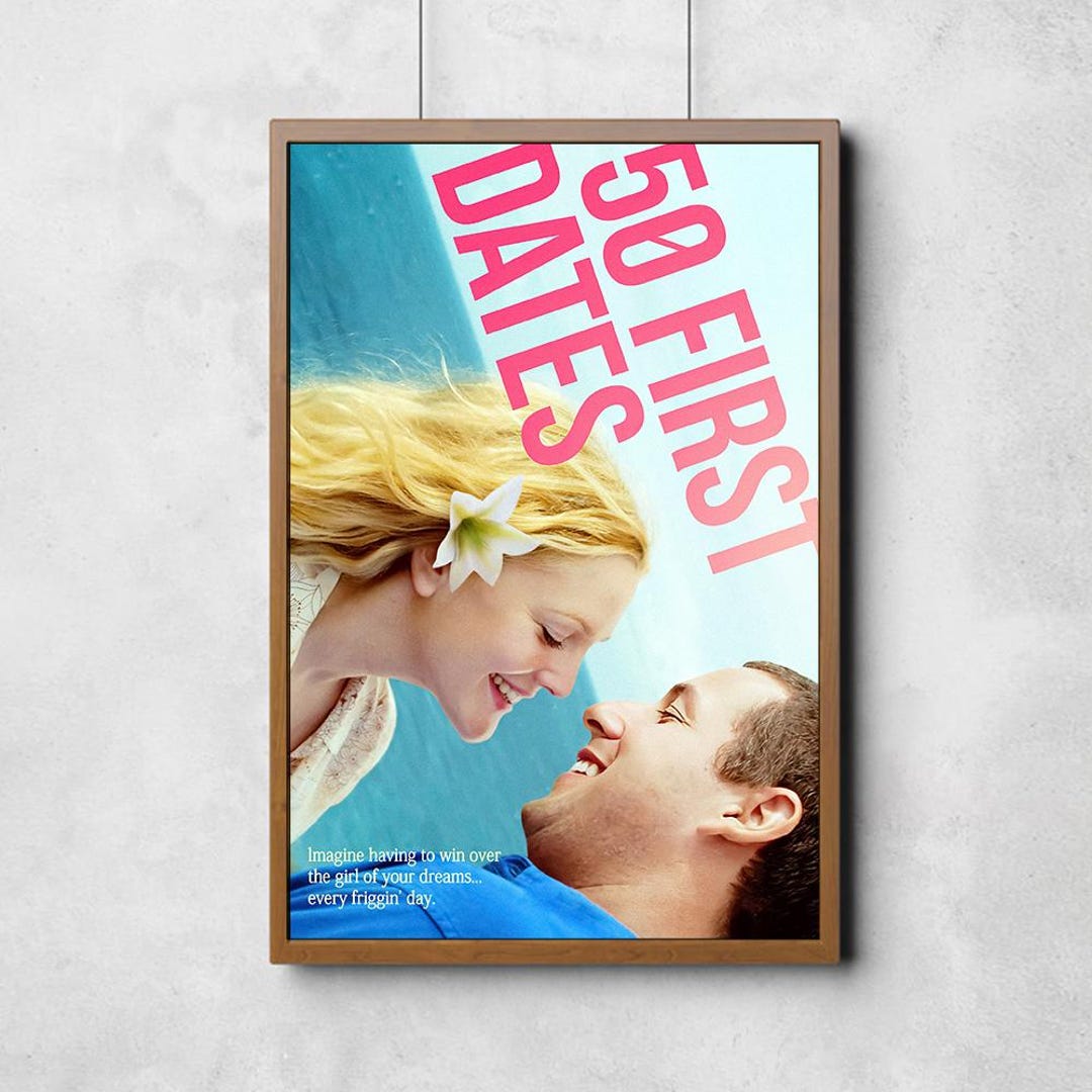 50 First Dates Movie Poster Vintage Art Print Wall Art Room Decor ...