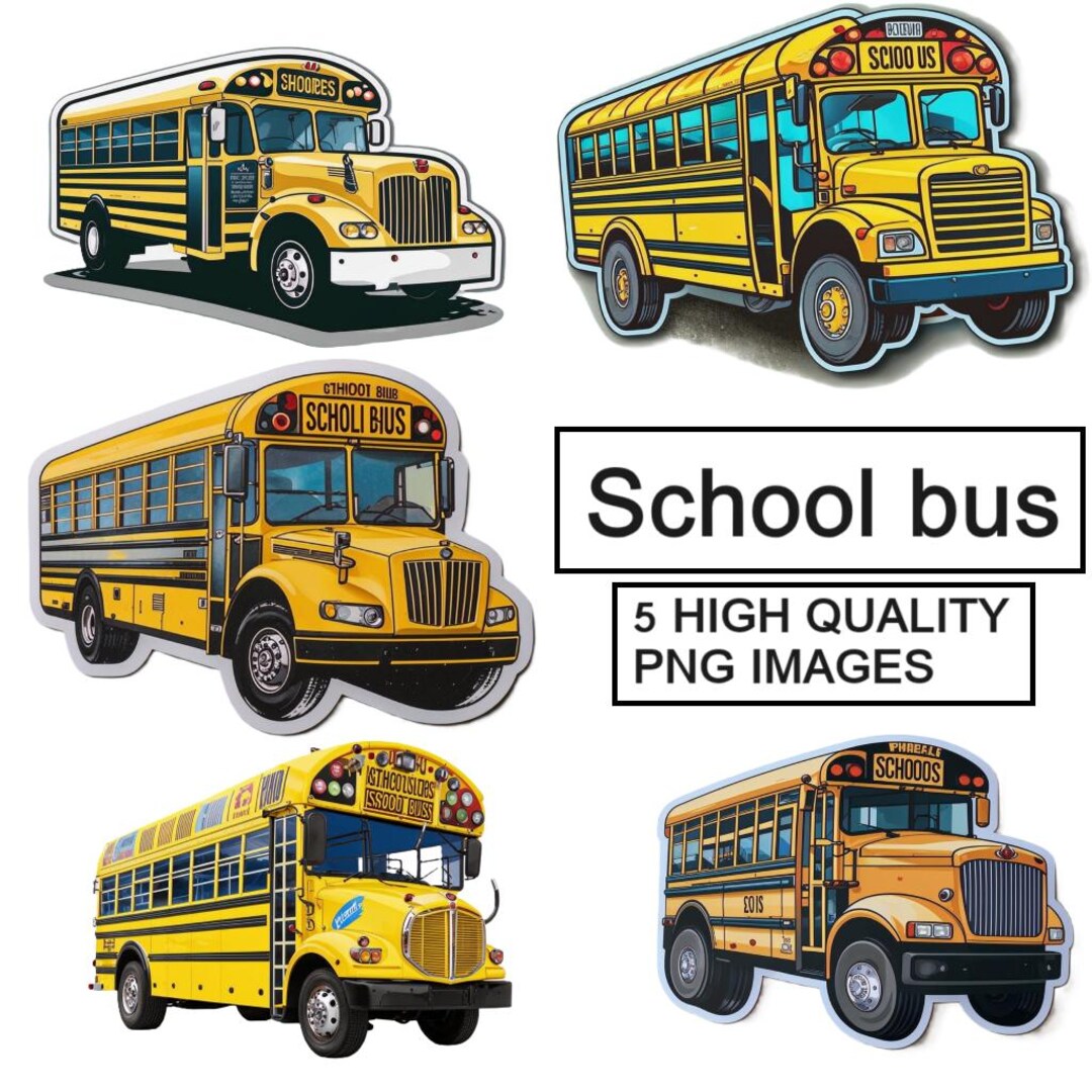 School Bus Stick, Bus for Print, Digital Painting, Transport Png ...
