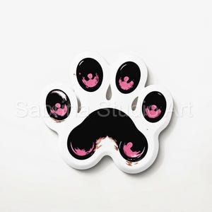 Bear Paw Stickers, Set, Set of Paws, Bear, Gnawing, Paw Png, Instant ...