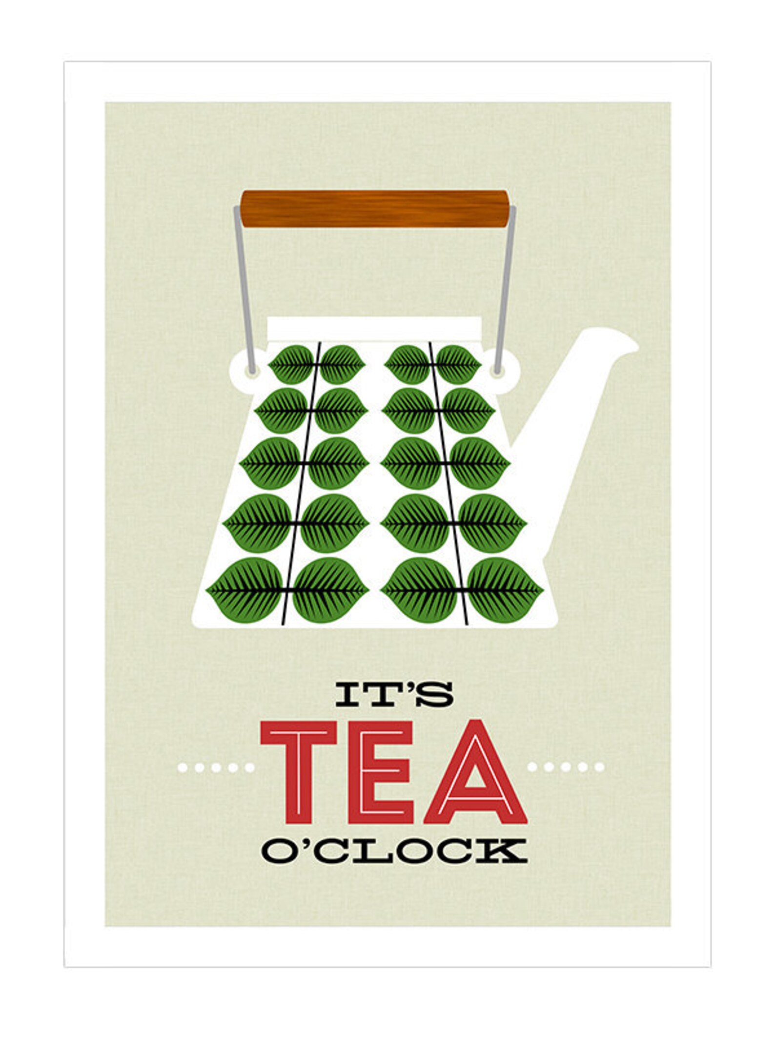Mid Century Modern Poster Print Stig Lindberg Retro Tea Coffee Kitchen ...