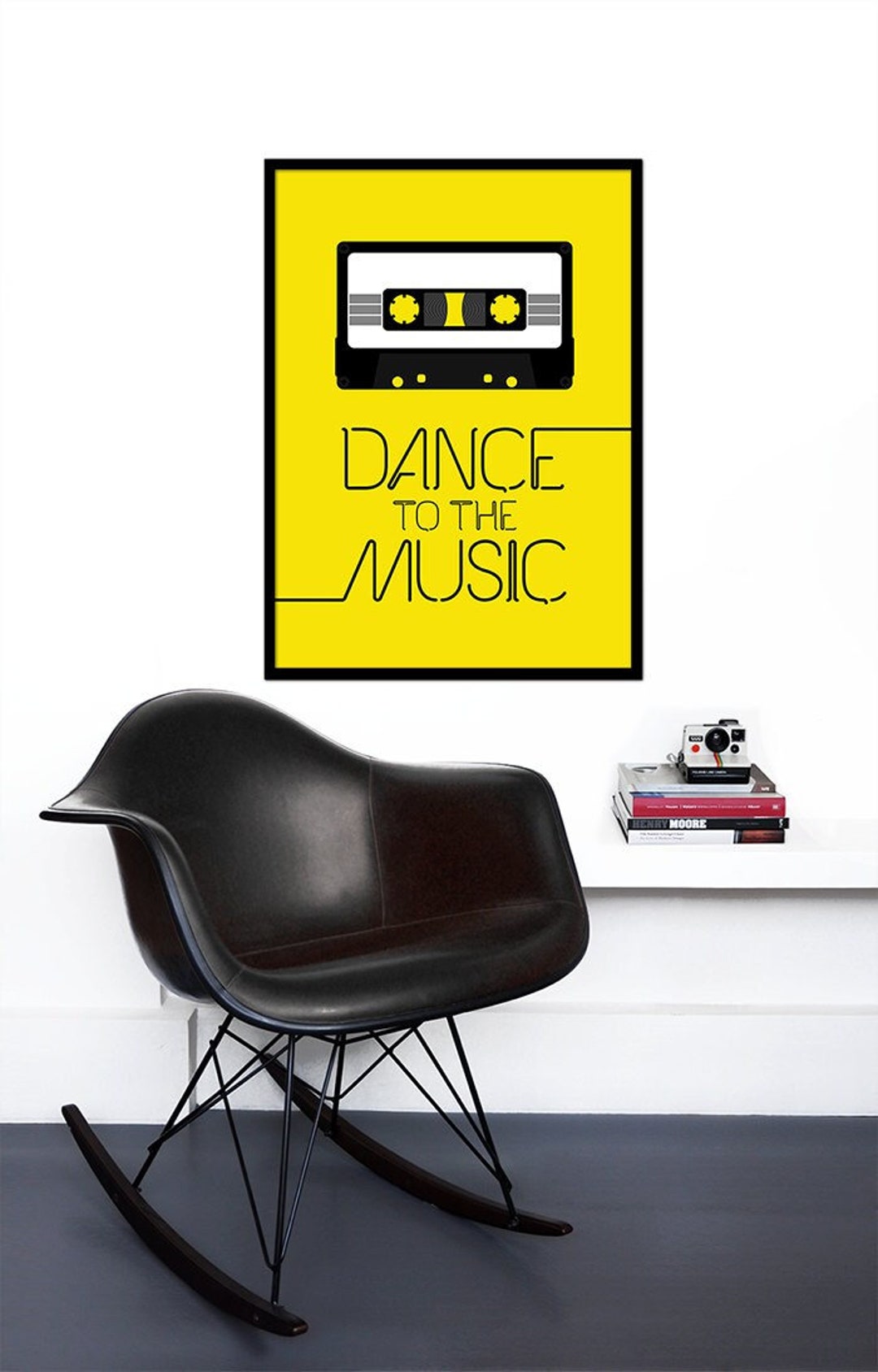 Retro Poster Music Print Typography Kitchen Art Office 70s 80s Cassette ...