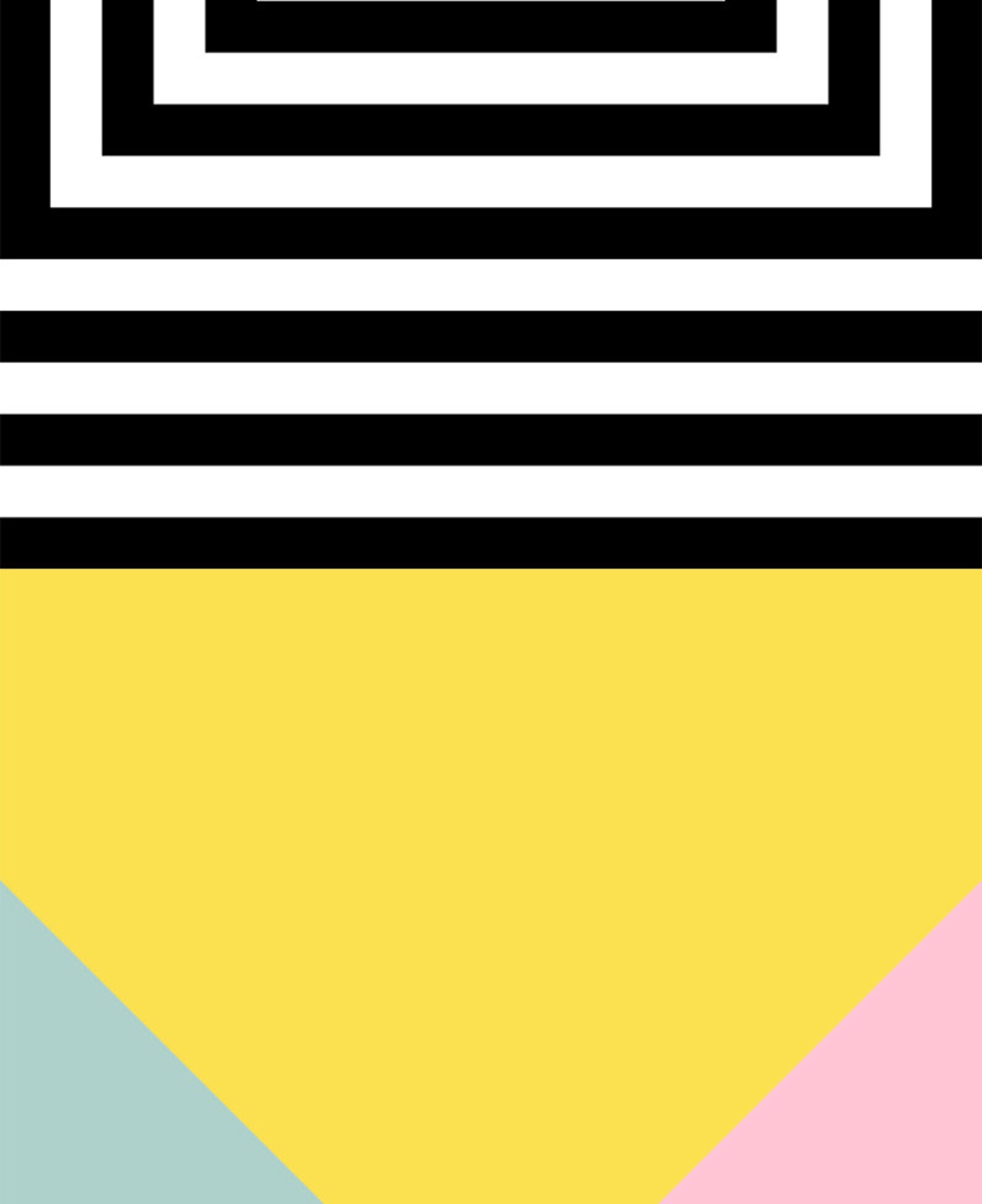 Geometric Poster Retro Print Mid Century Modern Scandinavian Design ...