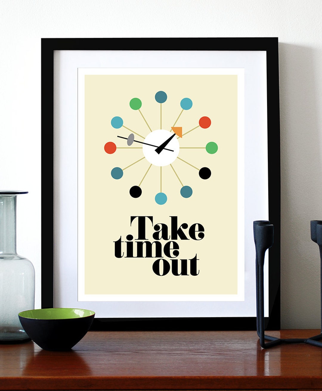 Mid Century Modern Poster Print George Nelson Eames Retro Vintage ...