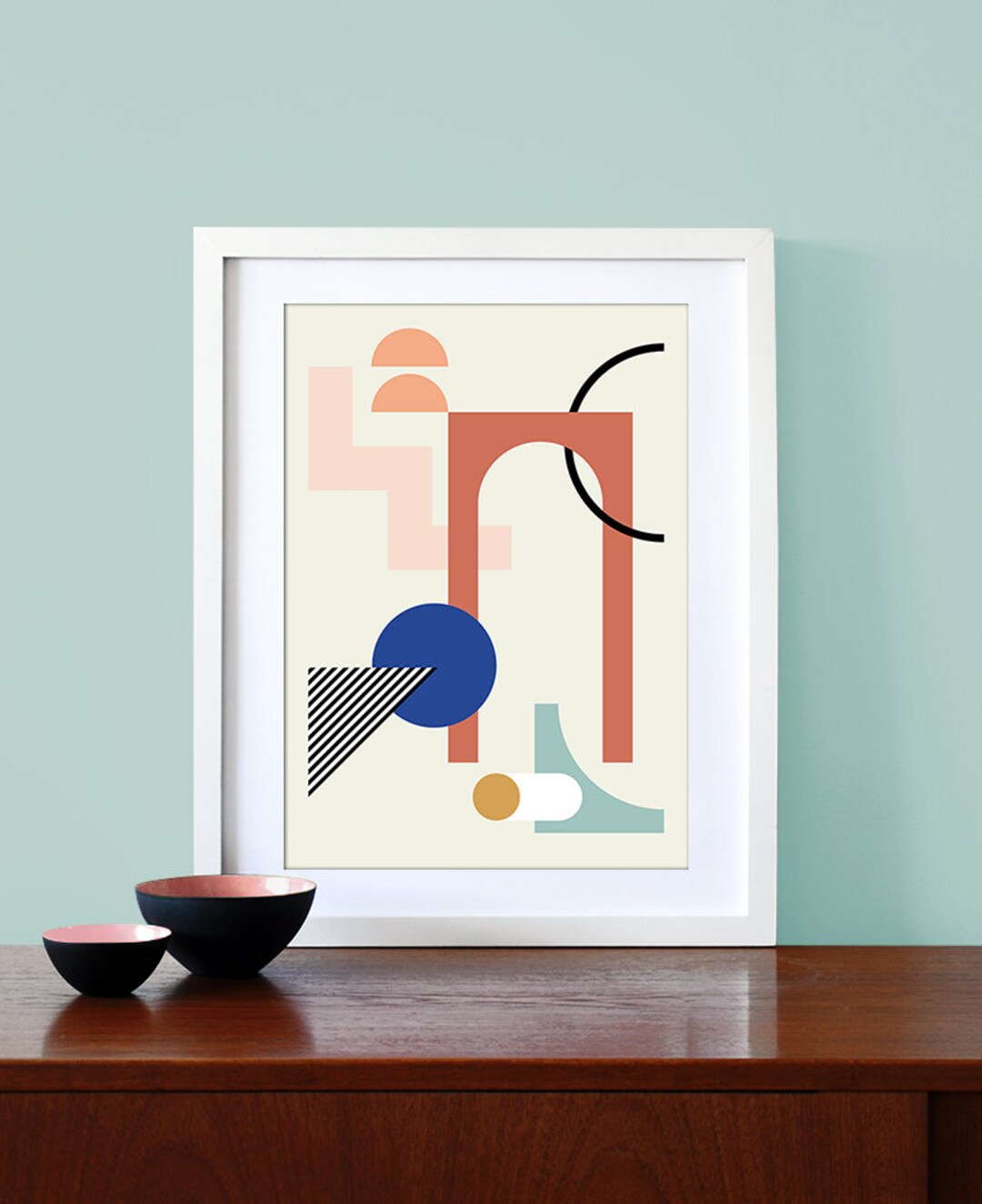 Abstract Arch Art Print, Mid Century Modern, Scandi Art Print ...