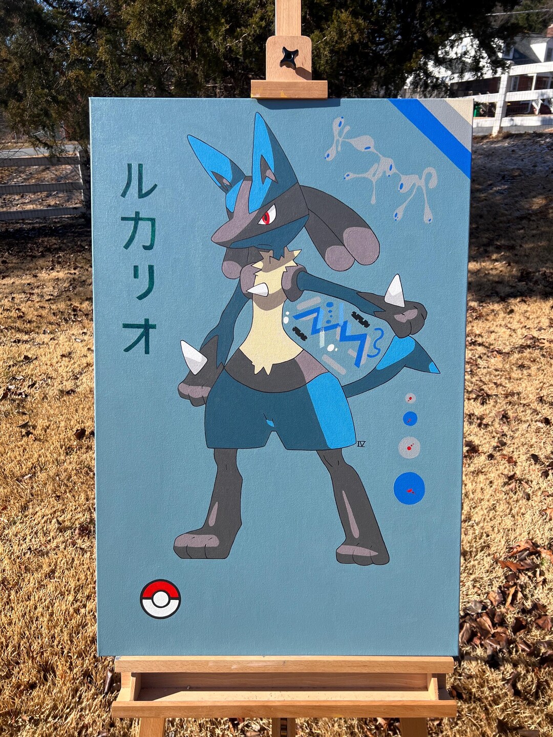 Custom Pokemon Lucario Painting - Etsy