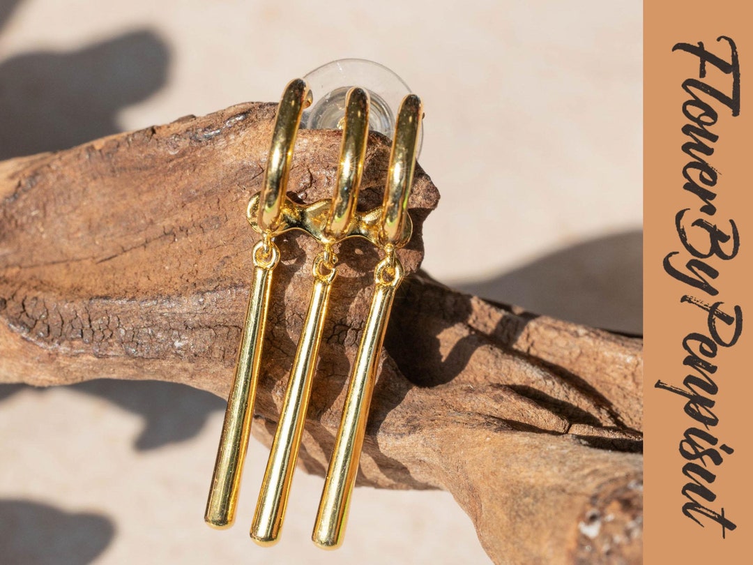 ZORO Cos,fun Earrings,14k Gold Plated Dagger Earrings ,zoro Earring ...