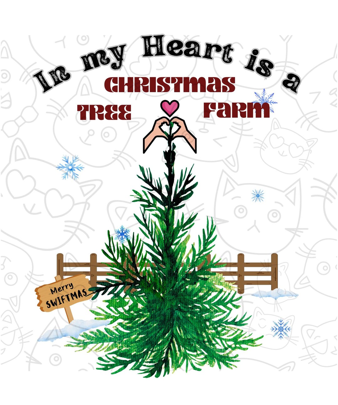 Taylor Swift Merry Swiftmas Png, Christmas Tree Farm Png, in My Heart ...