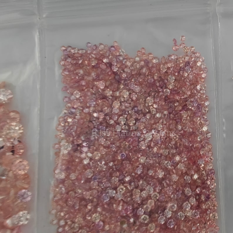 Round Pink Lab Grown Diamond 1.0mm, 1.5mm, 2.0mm, 2.5mm, 3.00mm for ...