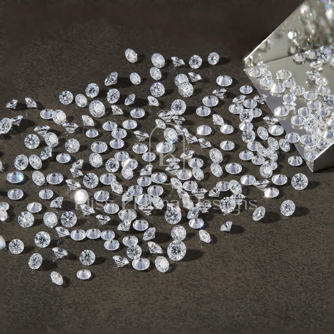 White Round Loose Lab Grown Diamond 1.0mm, 1.5mm, 2.0mm, 2.5mm, 3.00mm ...