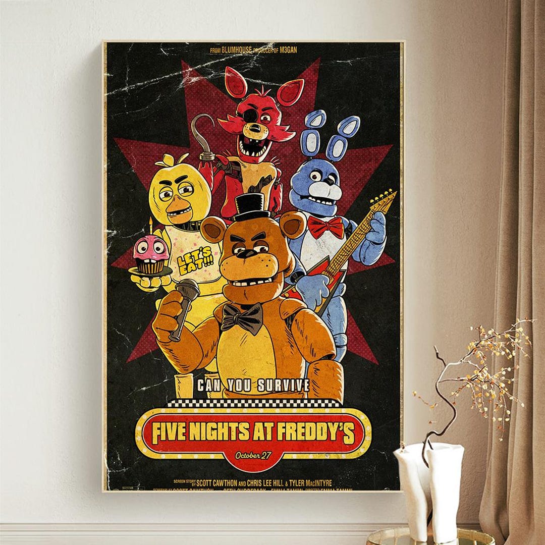 Five Nights at Freddy's Movie Poster, Canvas Wall Art, Home Decor, Room ...