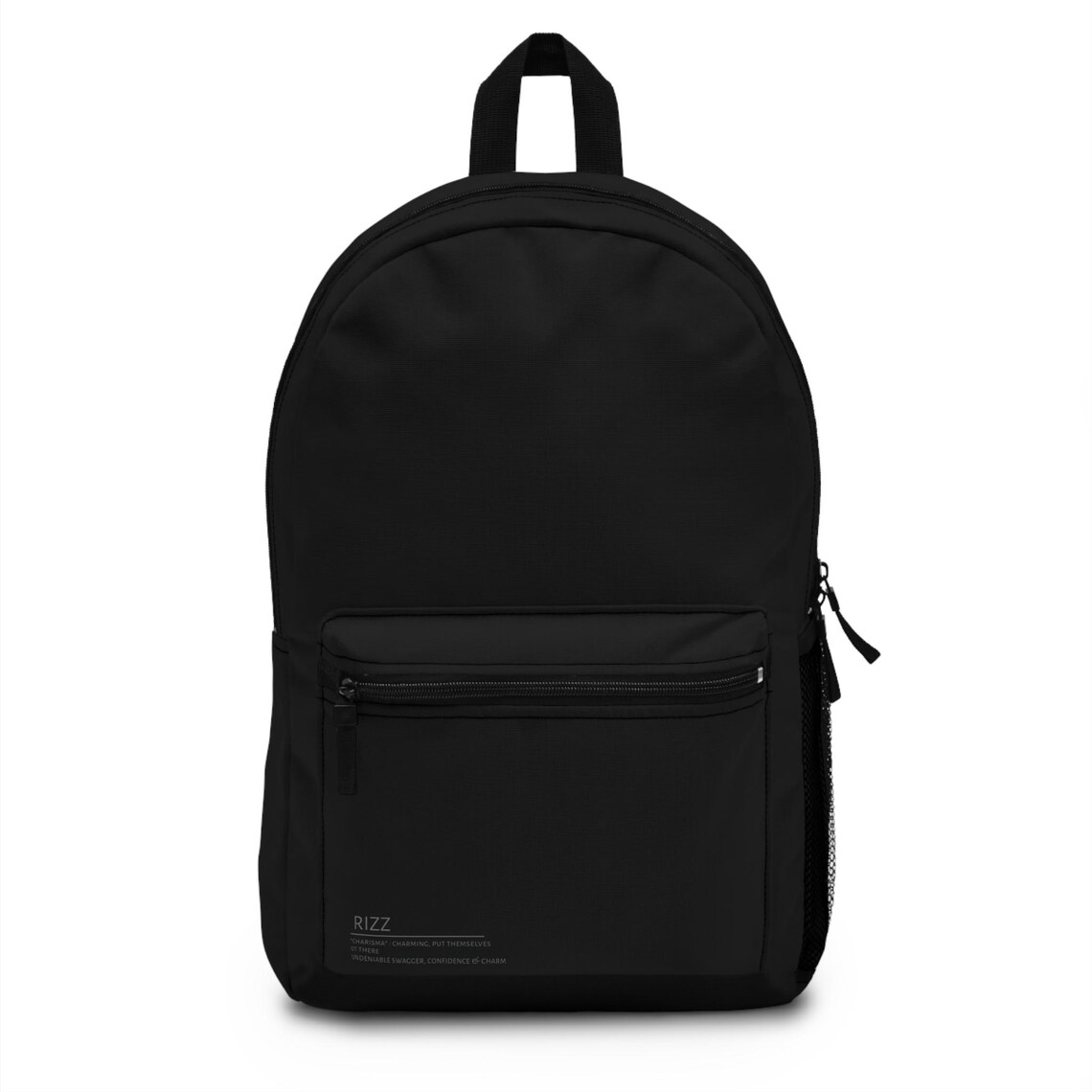 Rizz Definition Guys Blacked Out Minimal Backpack - Etsy