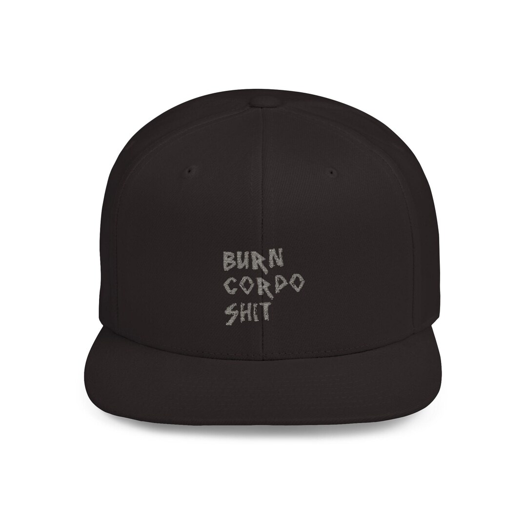 Cyberpunk Burn Corpo Shit Embroidered Flat Bill Snapback - Etsy