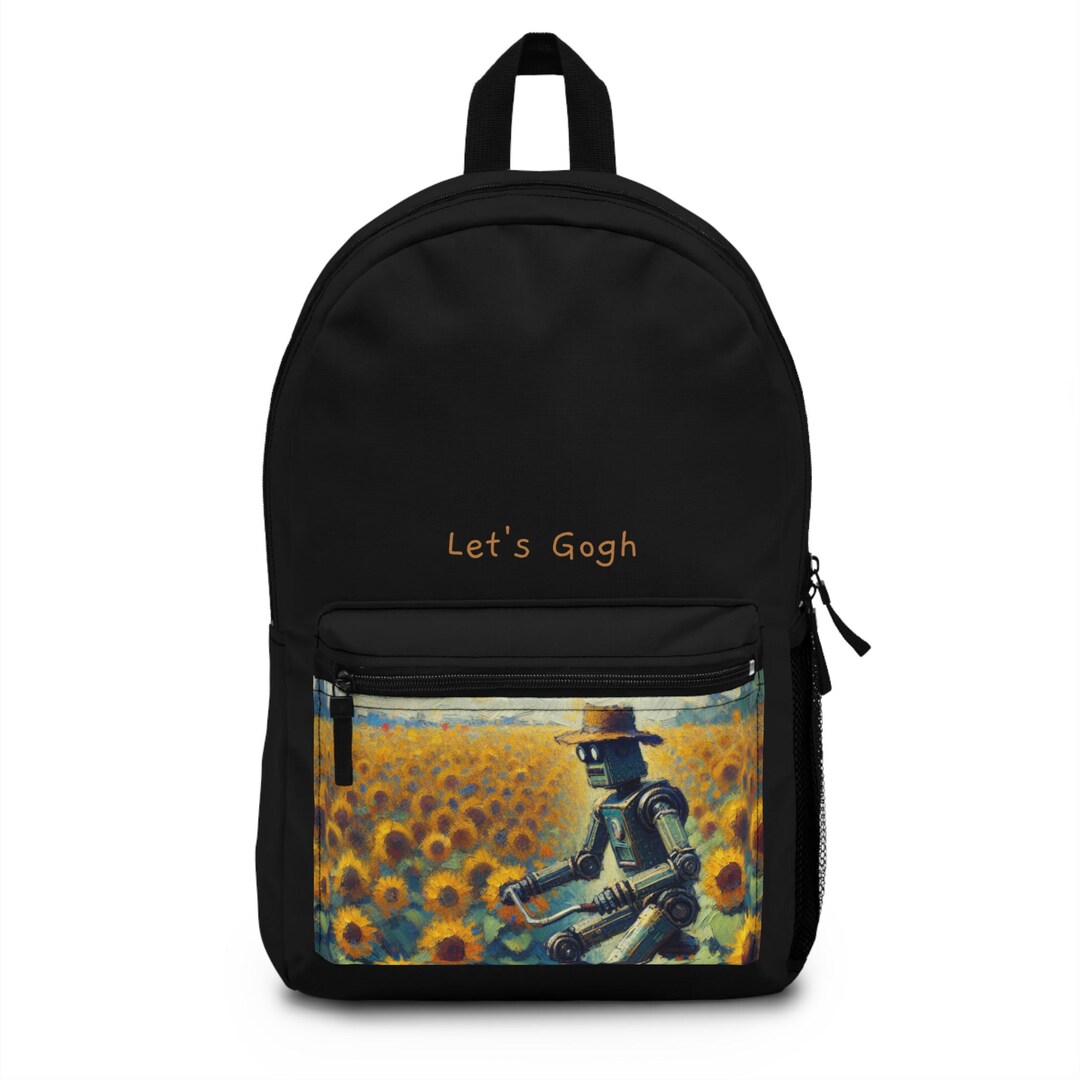 Let's Gogh Vincent Van Gogh Style Robot in Sunflower Field Art Print ...
