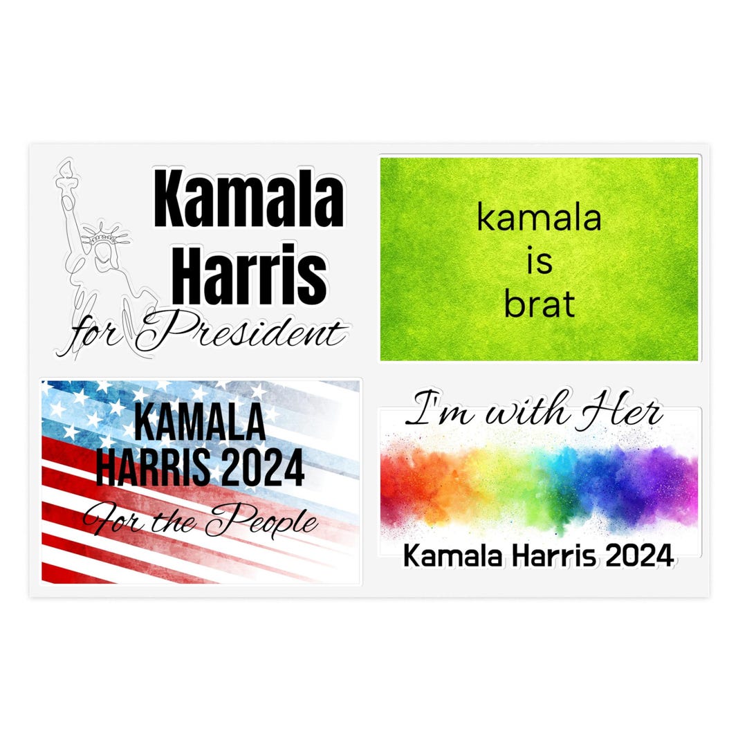 Kamala Harris for President Election Sticker Sheets - Etsy