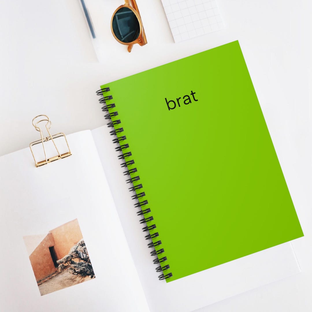 Charli XCX Brat Lime Green Spiral Notebook Ruled Line - Etsy