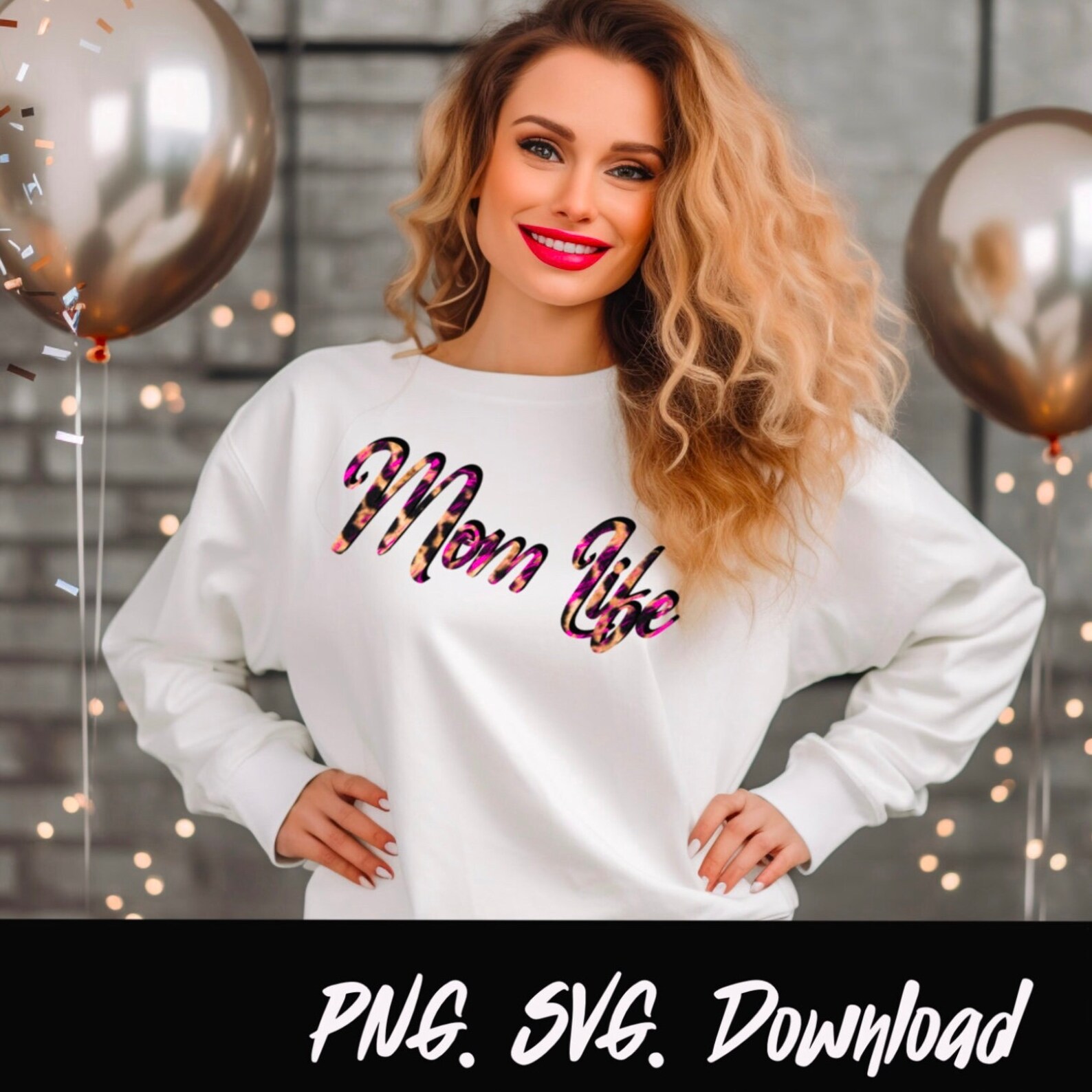 Mom Life PNG Digital Download - Mama Leopard Print, Sublimation or DTF ...