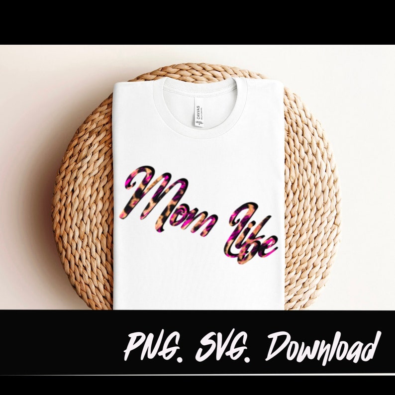 Mom Life PNG Digital Download - Mama Leopard Print, Sublimation or DTF ...