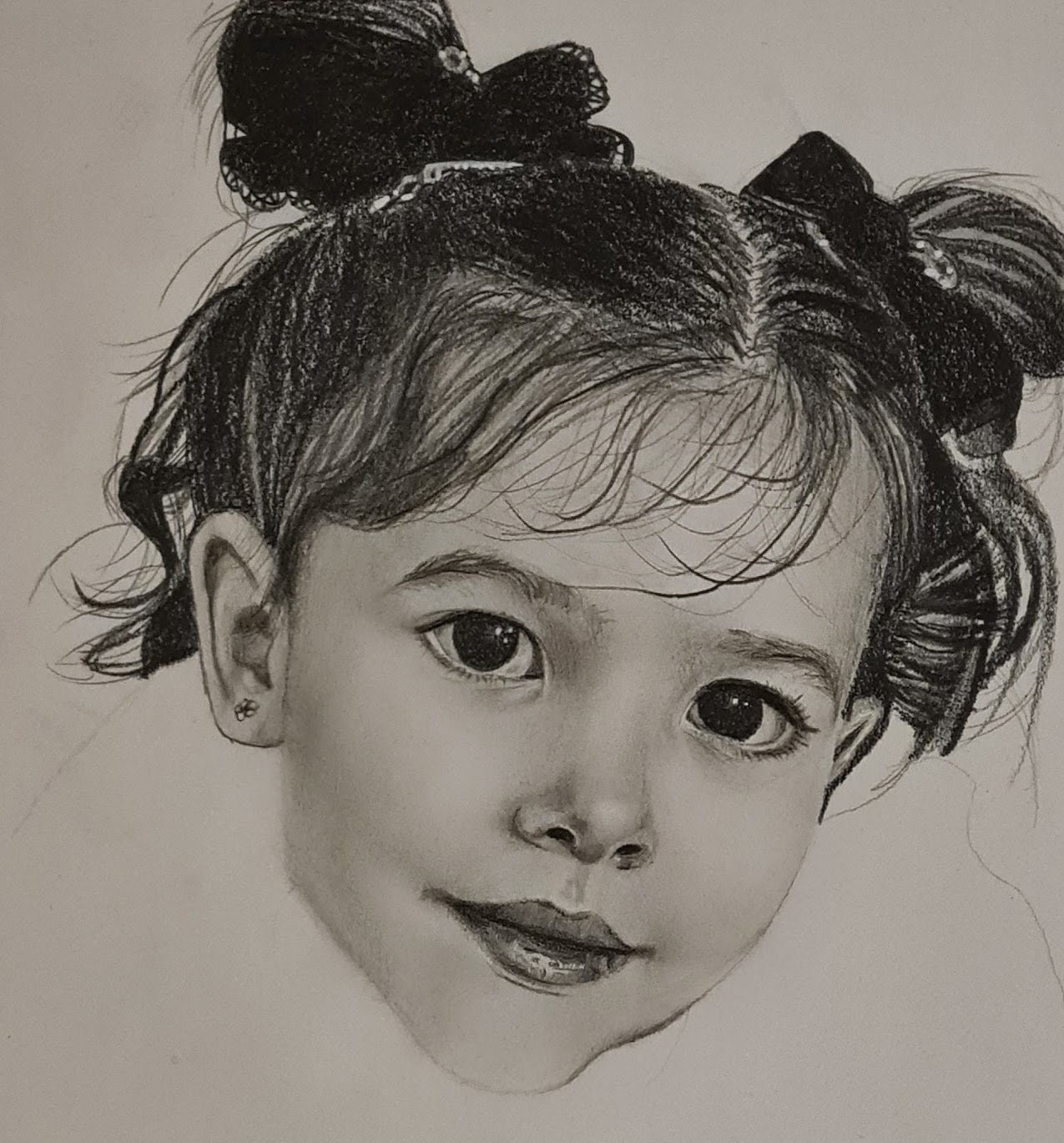 100% Handmade Portrait of Your Loved Ones, Personalized Pencil and Ink ...
