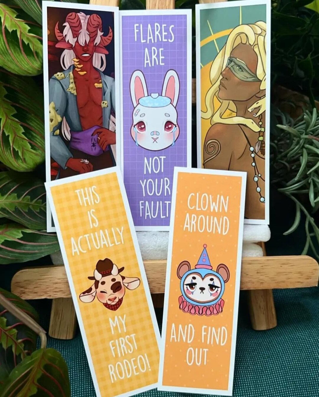 Bookmarks Bunny, Rodeo, Clown, Tiefling, Medusa Satin Finished ...
