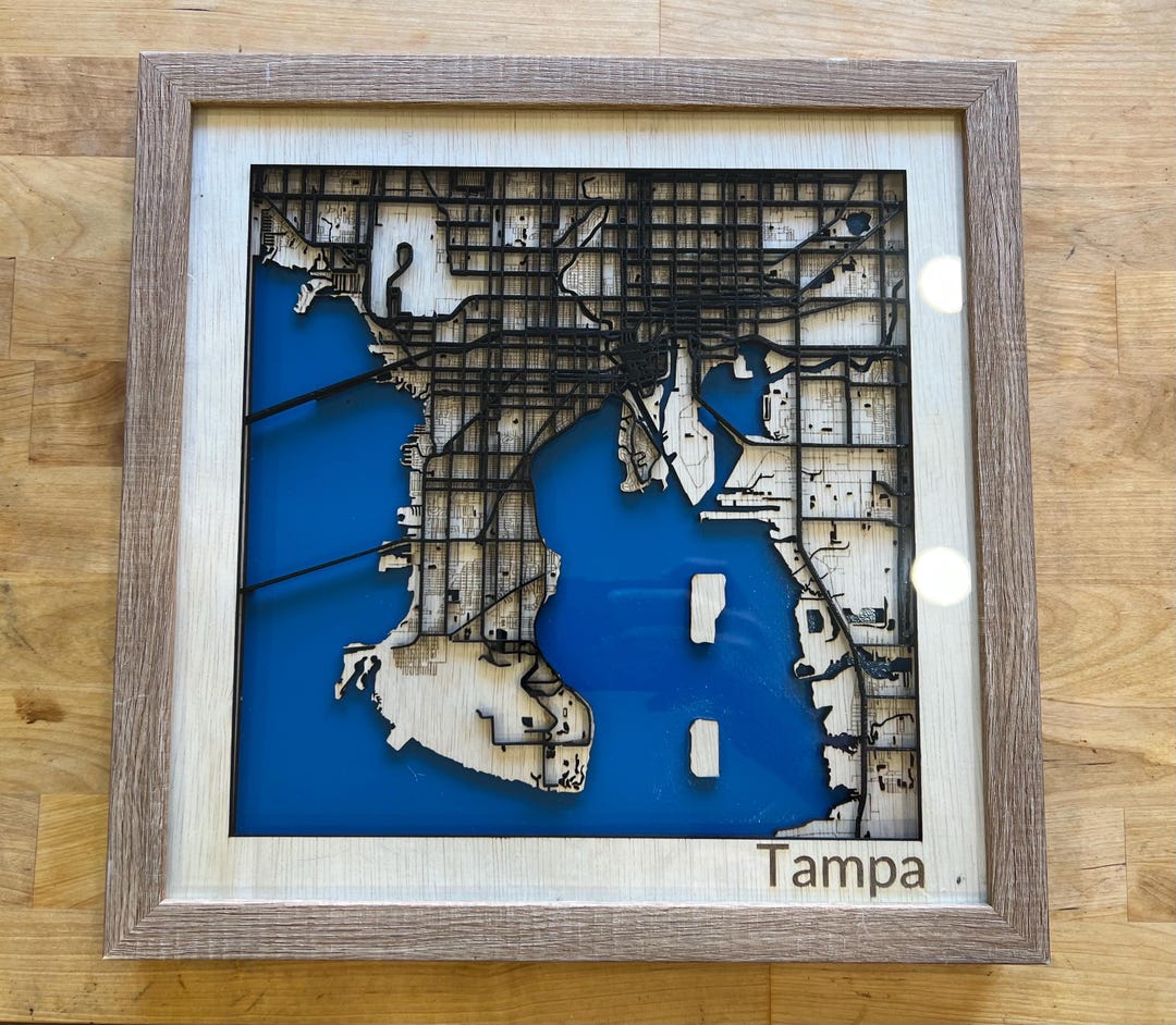 Custom Wood Map Framed - Etsy