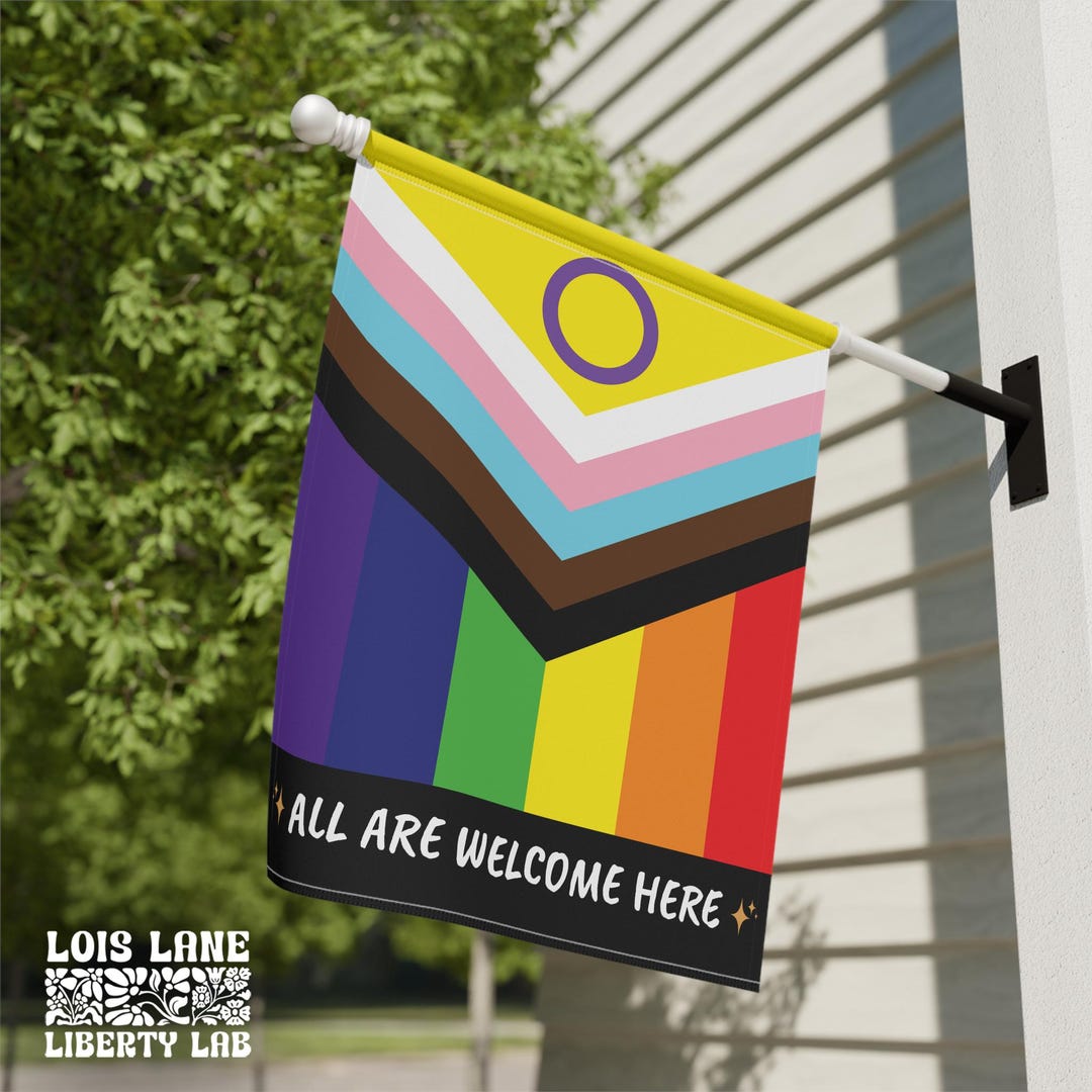 Intersex Inclusive Progress Pride Flag LGBTQIA+ POC Transgender Garden ...