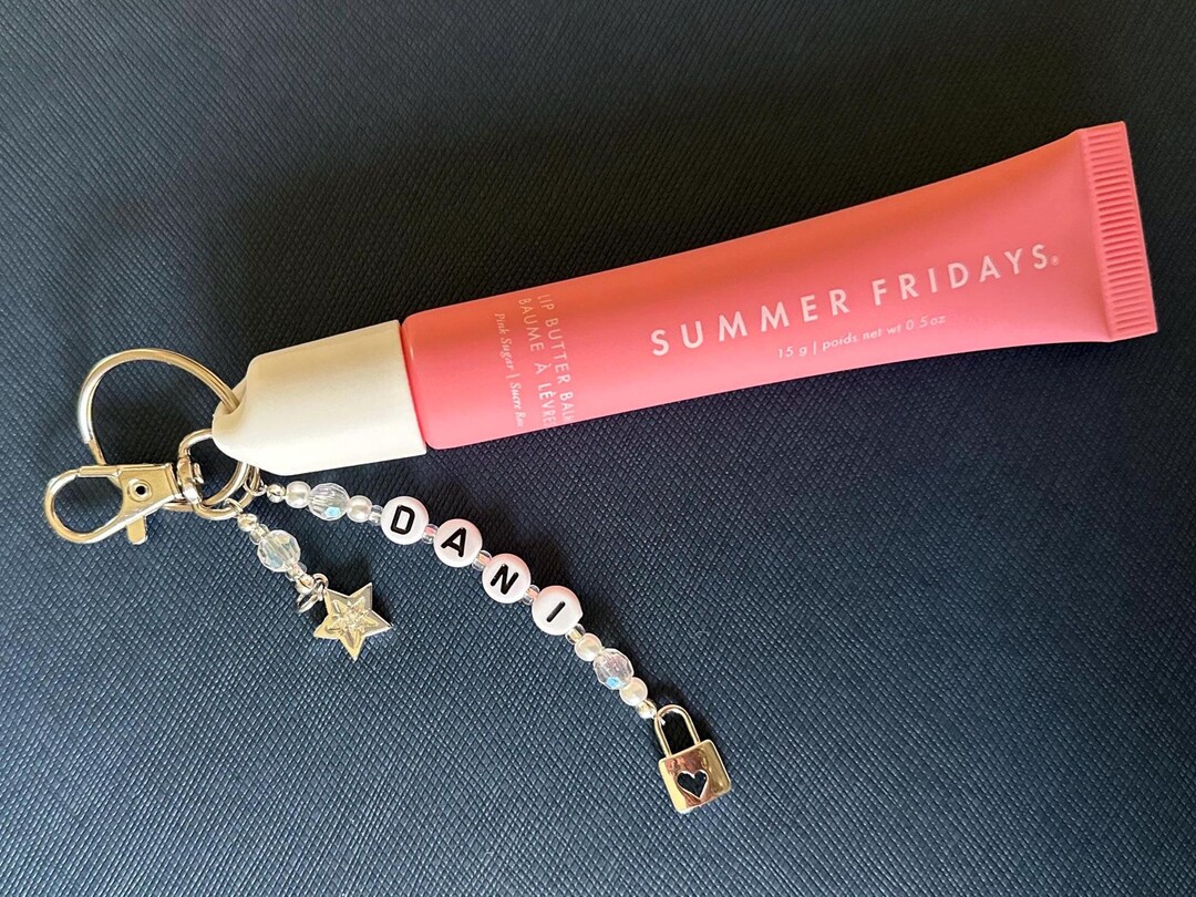 Lip Balm Cap Keychain for Summer Fridays – Custom Holder With Charms ...