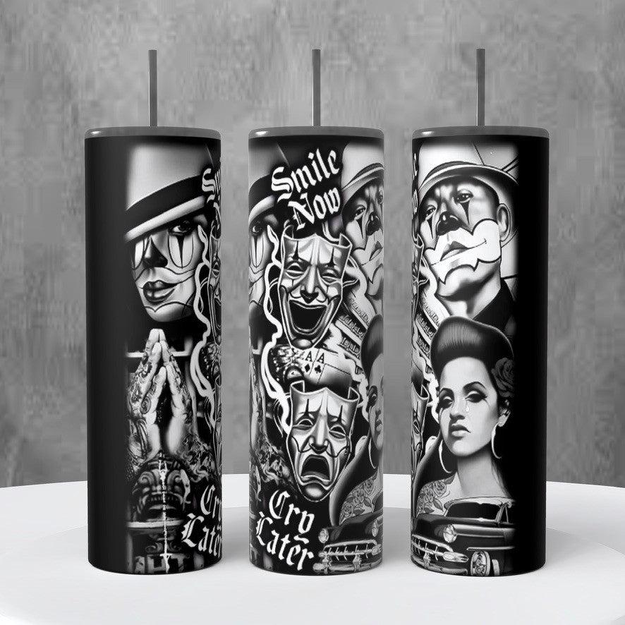 Smile Now Cry Later 2 Smile Now Cry Later 1 20oz Skinny Tumbler, Vacuum ...
