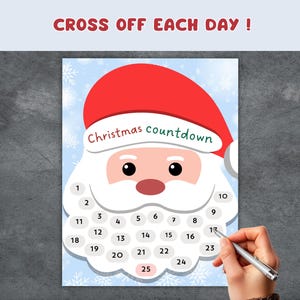 Santa Christmas Countdown, Advent Calendar, Kids Advent Calendar, Santa Tracker, Santa Countdown ...