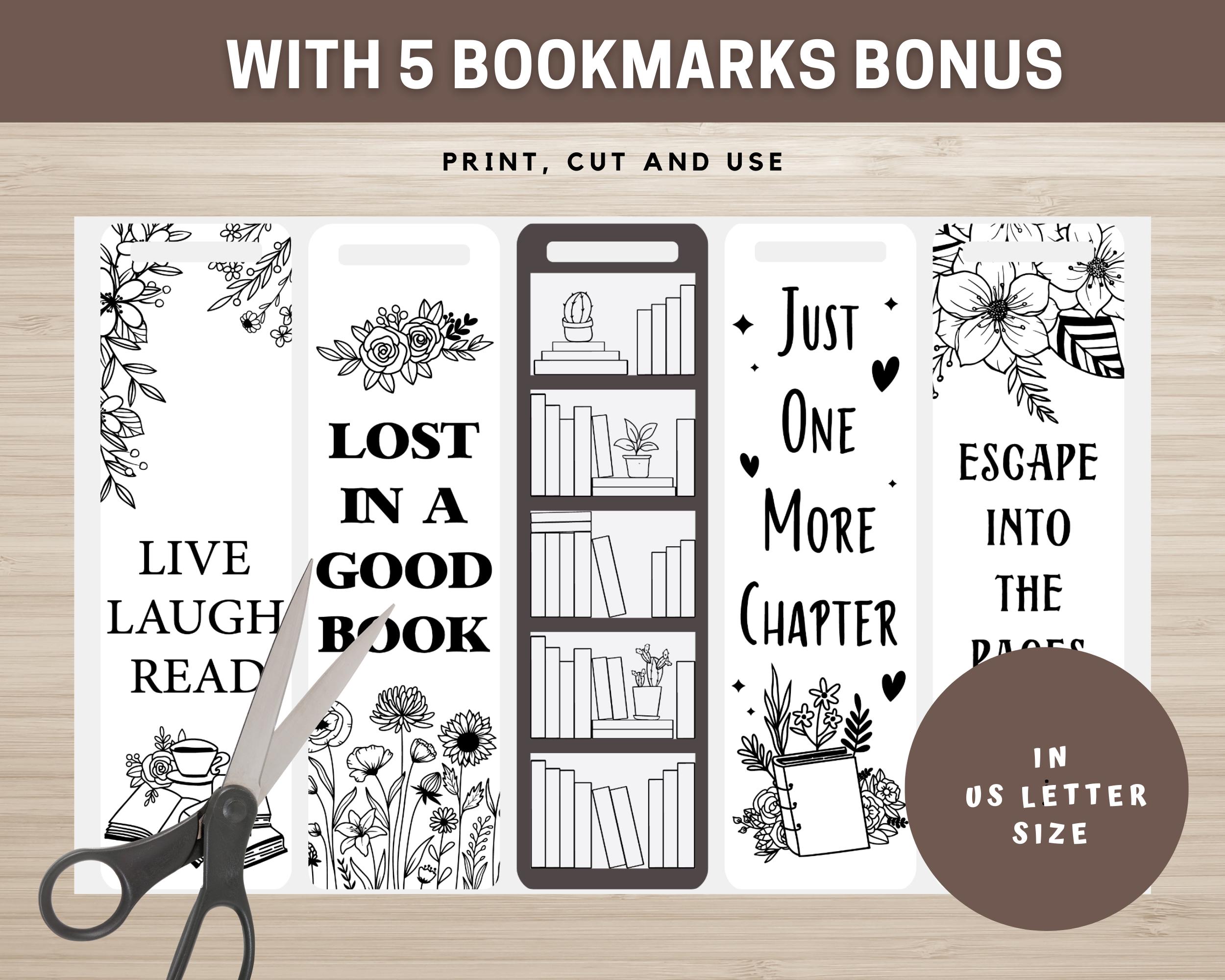 Book Bingo Reading Challenge, Printable Journal and Bookmarks (digital ...