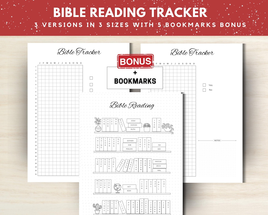 Bible Tracker, Bookshelf Tracker, Printable Reading Tracker, Book ...