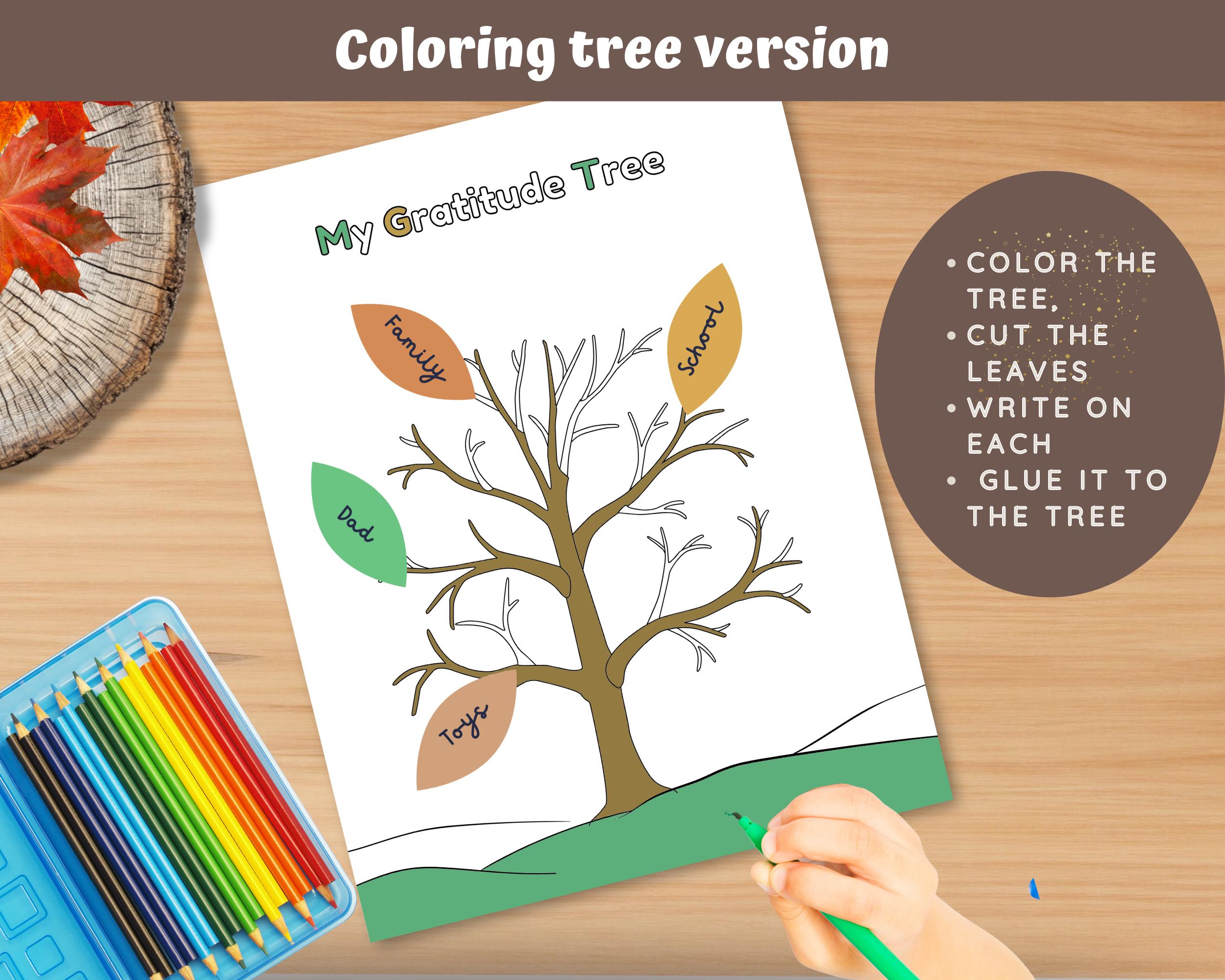 Gratitude Tree, Thankful Tree Printable ,thanksgiving Diy,kids ...