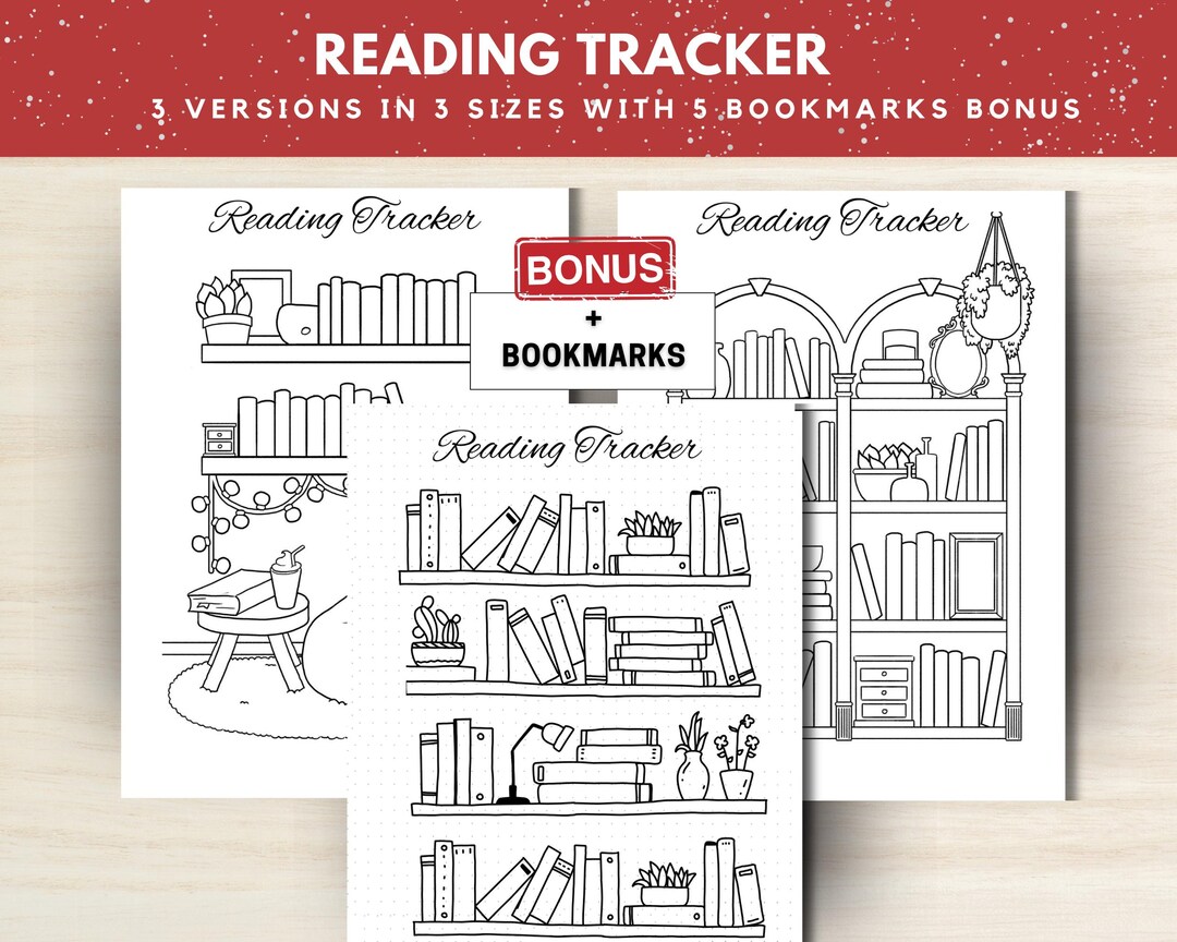 Reading Tracker, Bookshelf Tracker, Printable Reading Tracker, Book ...