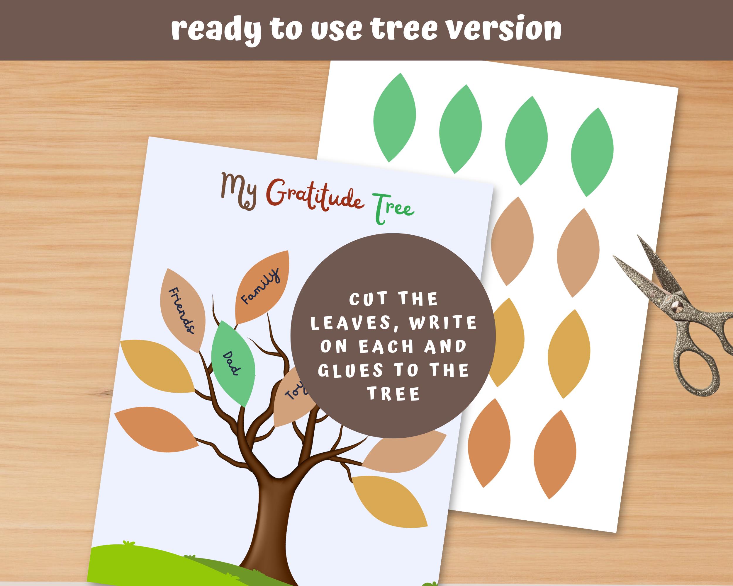 Gratitude Tree, Thankful Tree Printable ,thanksgiving Diy,kids ...