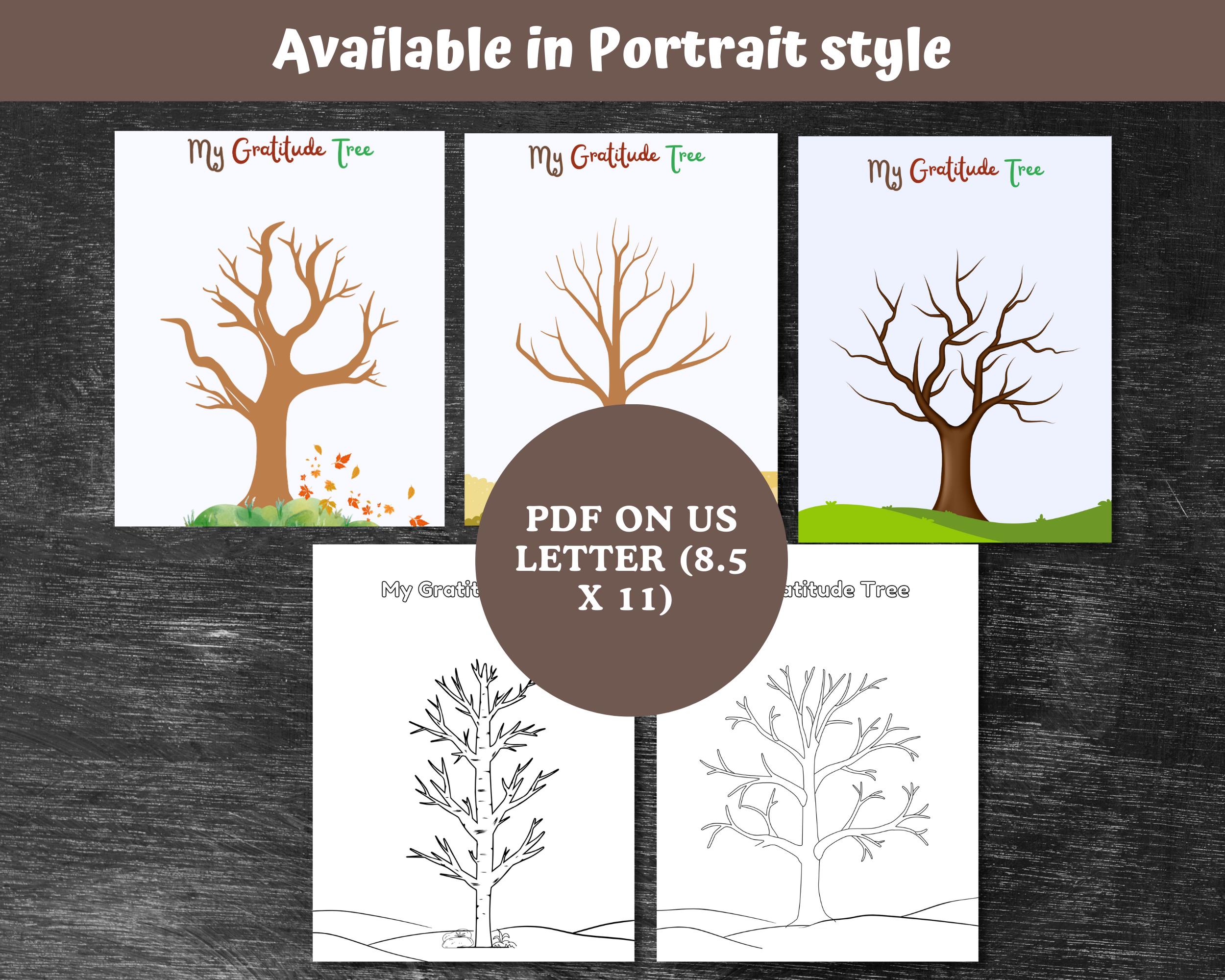 Gratitude Tree, Thankful Tree Printable ,thanksgiving Diy,kids ...