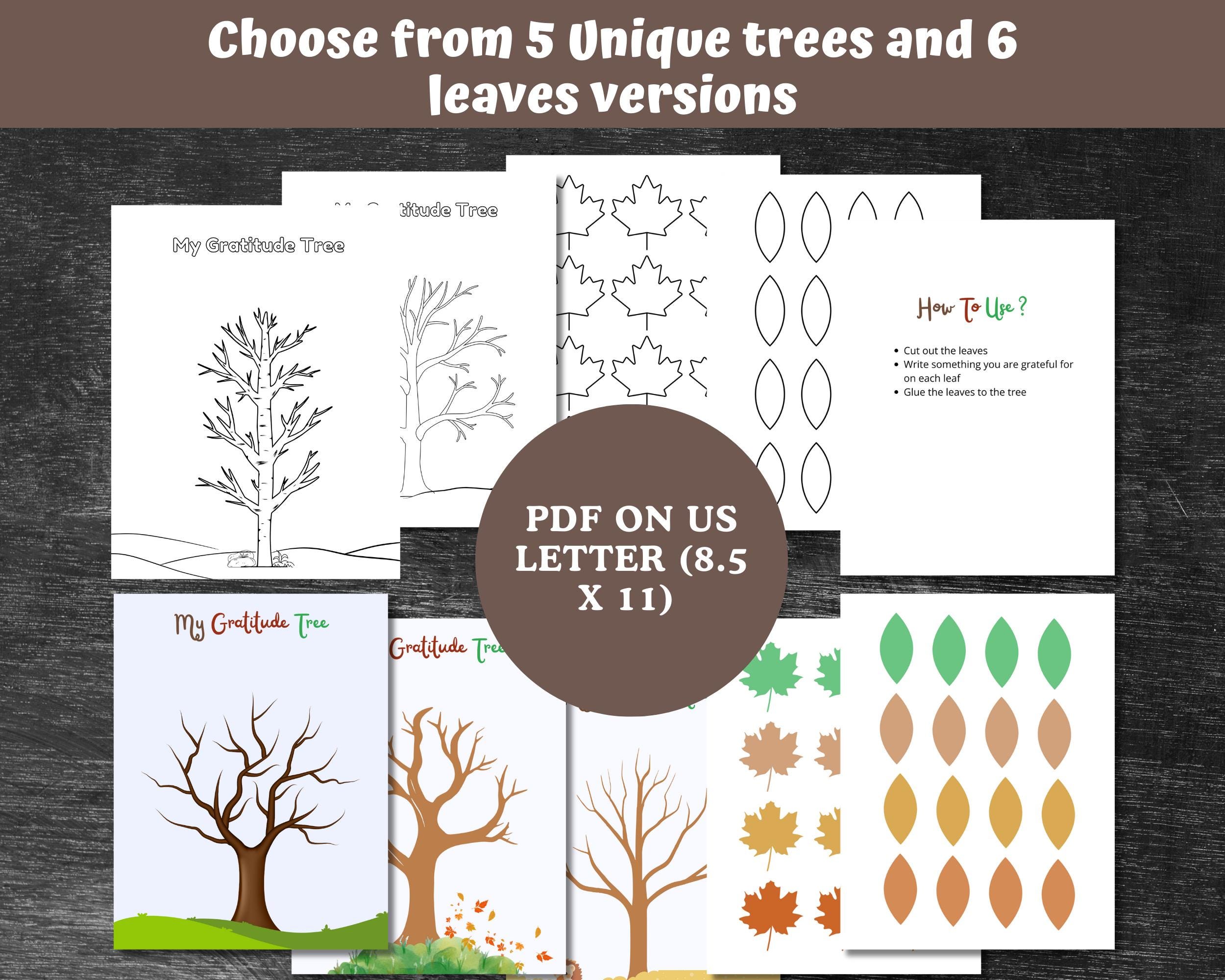 Gratitude Tree, Thankful Tree Printable ,thanksgiving Diy,kids ...