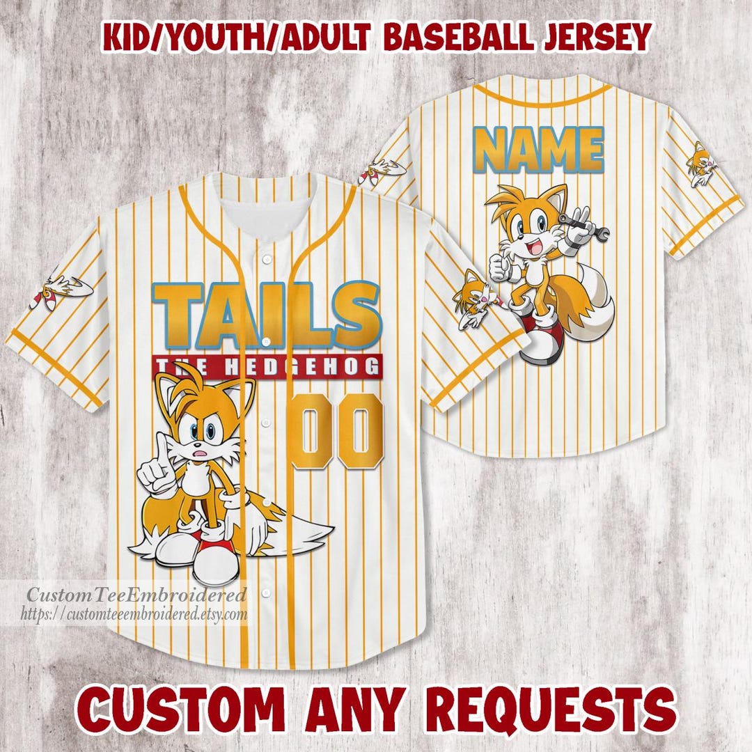 Personalized Tails Baseball Jersey: Custom Sonic Team Shirt - Etsy
