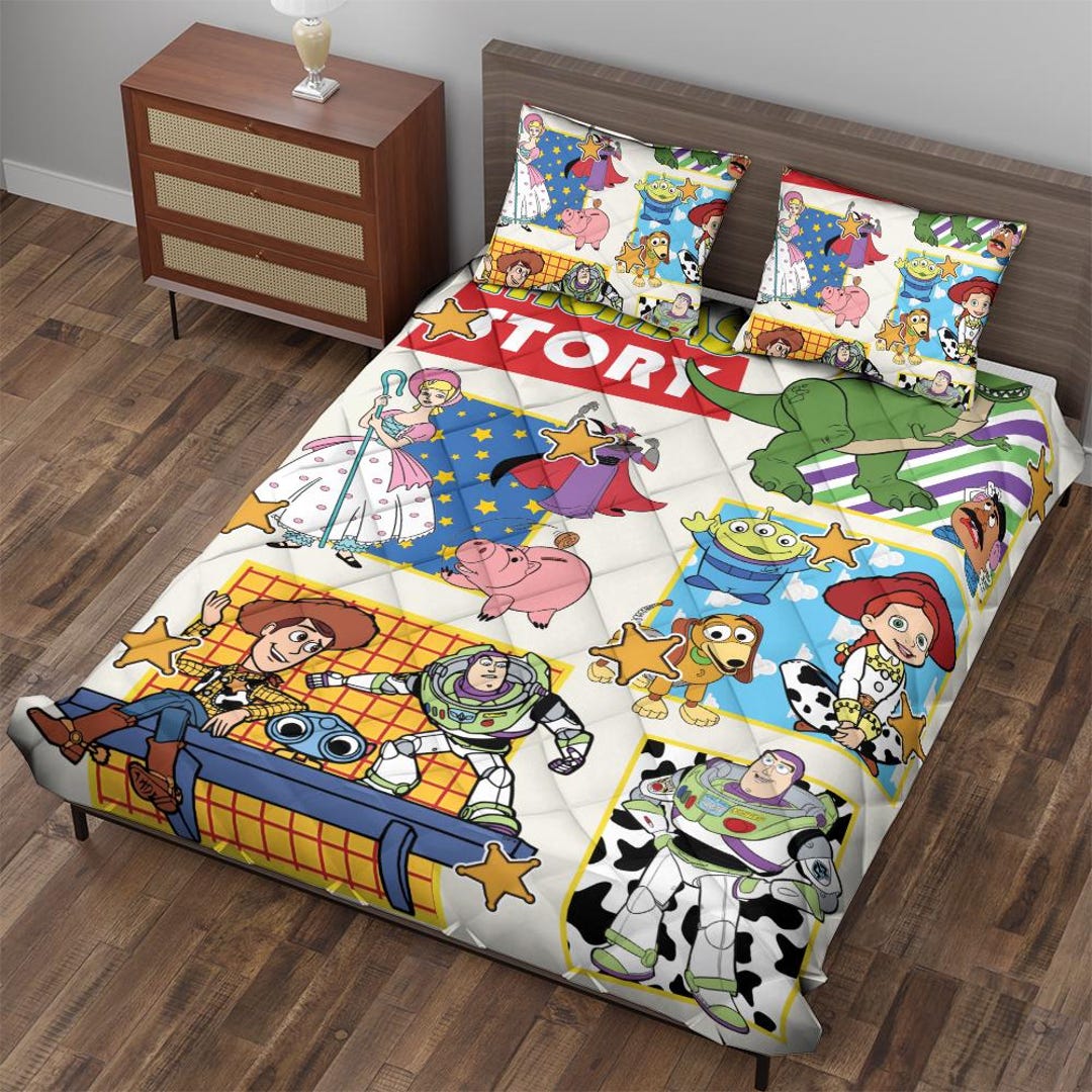 Personalized Cartoon Pixar Toy Story Blanket Three-piece Quilt Cover ...