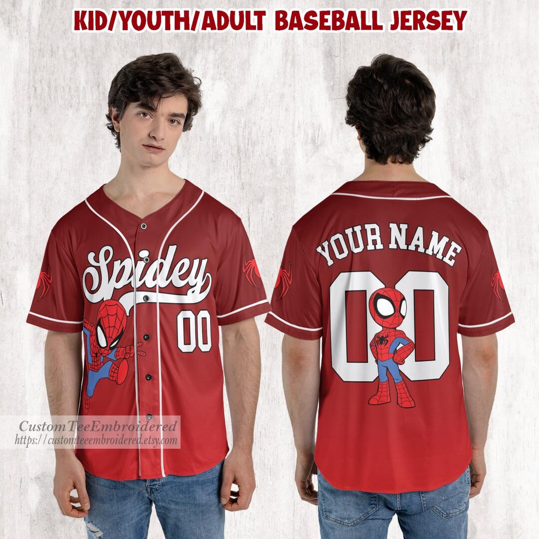 Custom Disney Spidey Baseball Jersey, Spidey and His Amazing Friends ...