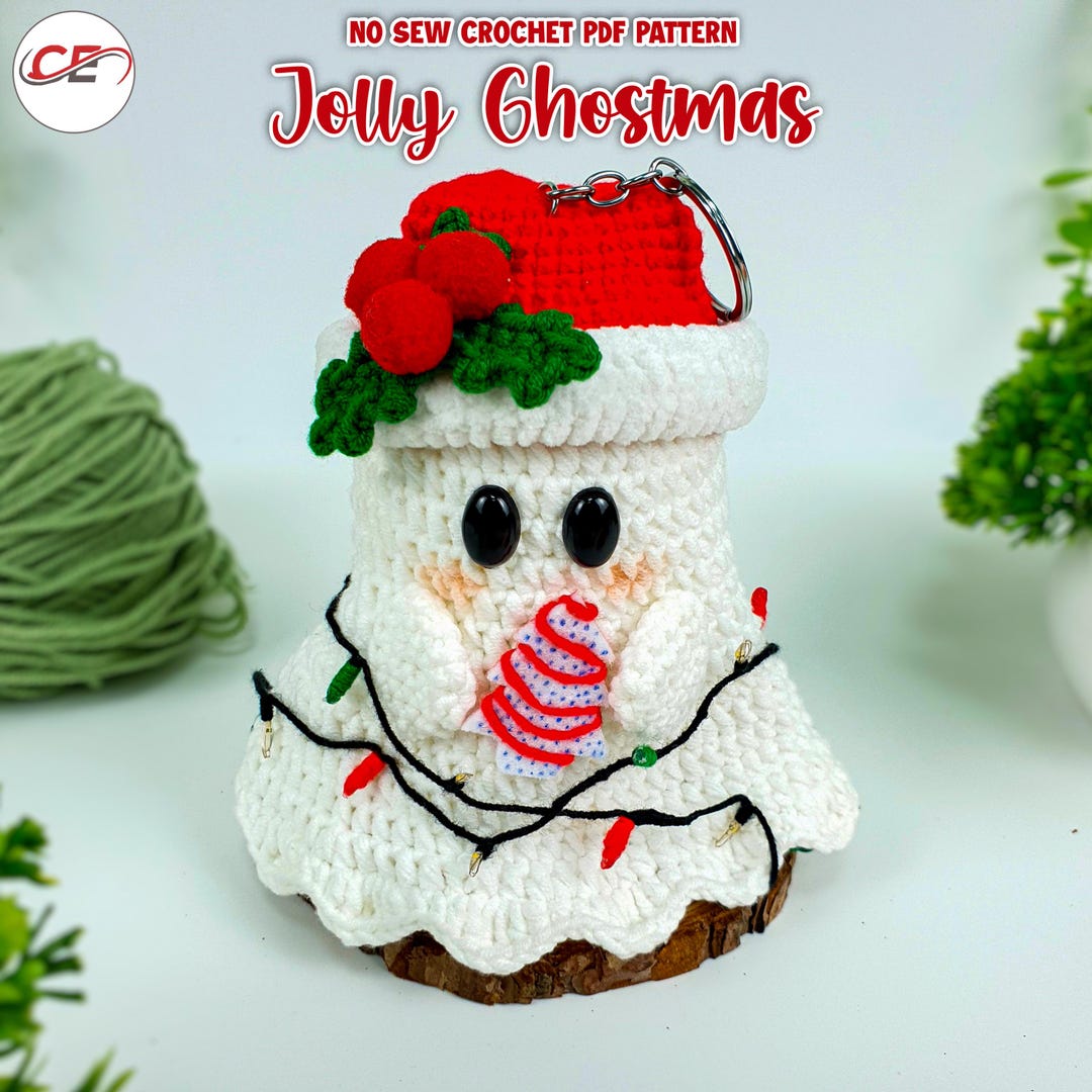 Jolly Ghostmas Crochet Pattern Pdf, Christmas Ghost Crochet Pattern PDF ...