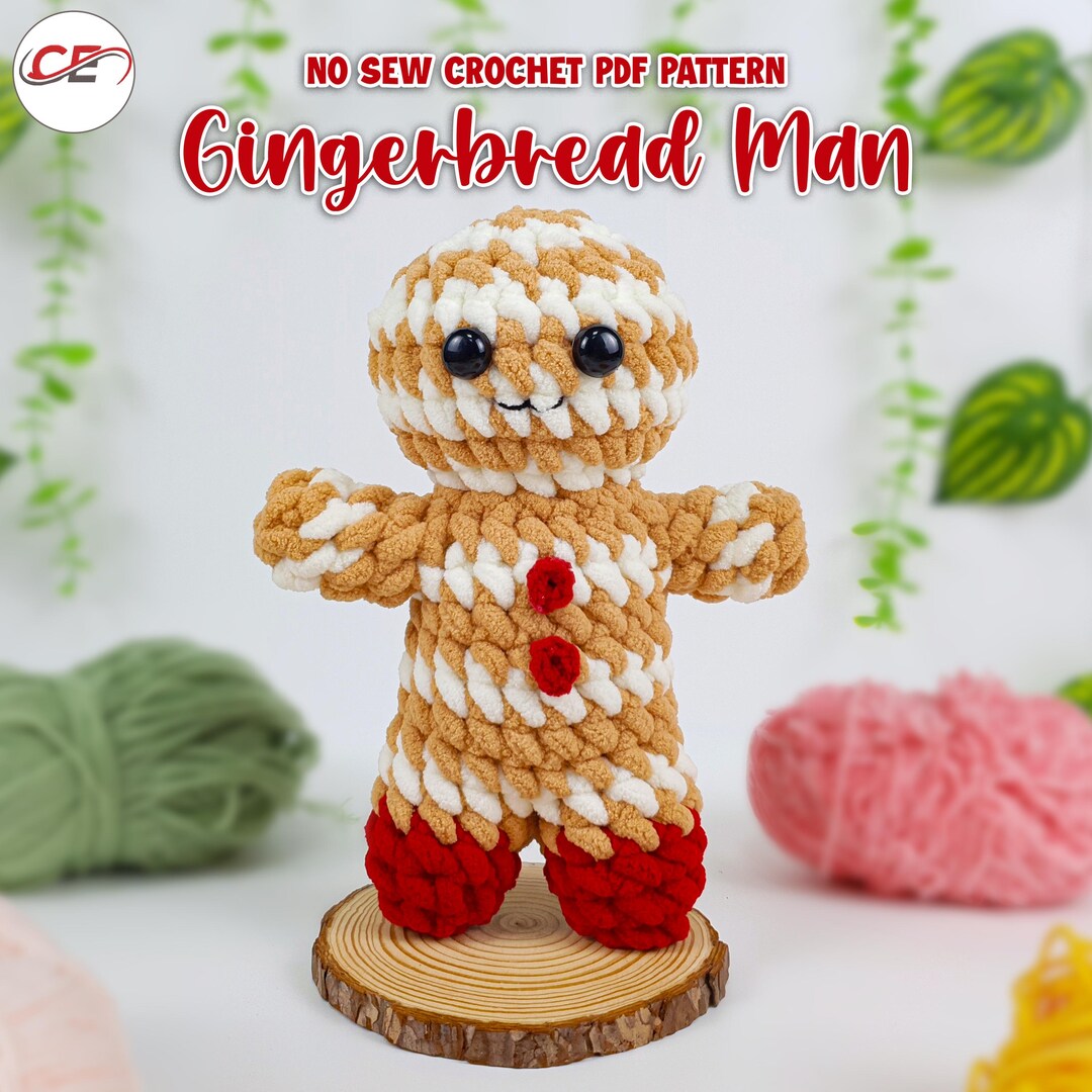 No Sew Gingerbread Man Crochet Pattern PDF Digital Download ...