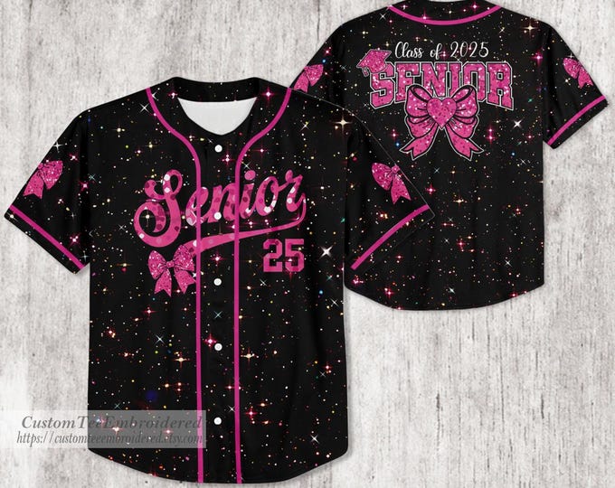 Senior 2025 Baseball Jersey, Custom Name Baseball Jersey, Personalized ...