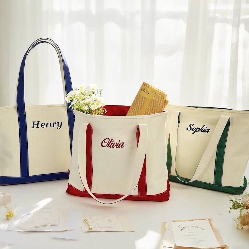 Personalized Canvas Bags - Etsy