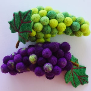 Needle Felted Bunch of Grapes Grape Cluster Felted Fruit Needlefelt ...