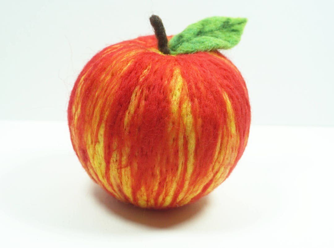 Needle Felted Apple: Life Size Wool Sculpture, Play Food, Home Decor - Etsy