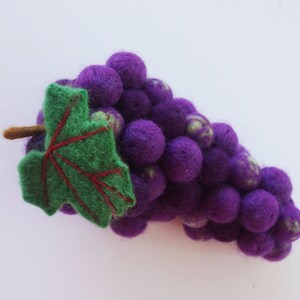 Needle Felted Bunch of Grapes Grape Cluster Felted Fruit Needlefelt ...
