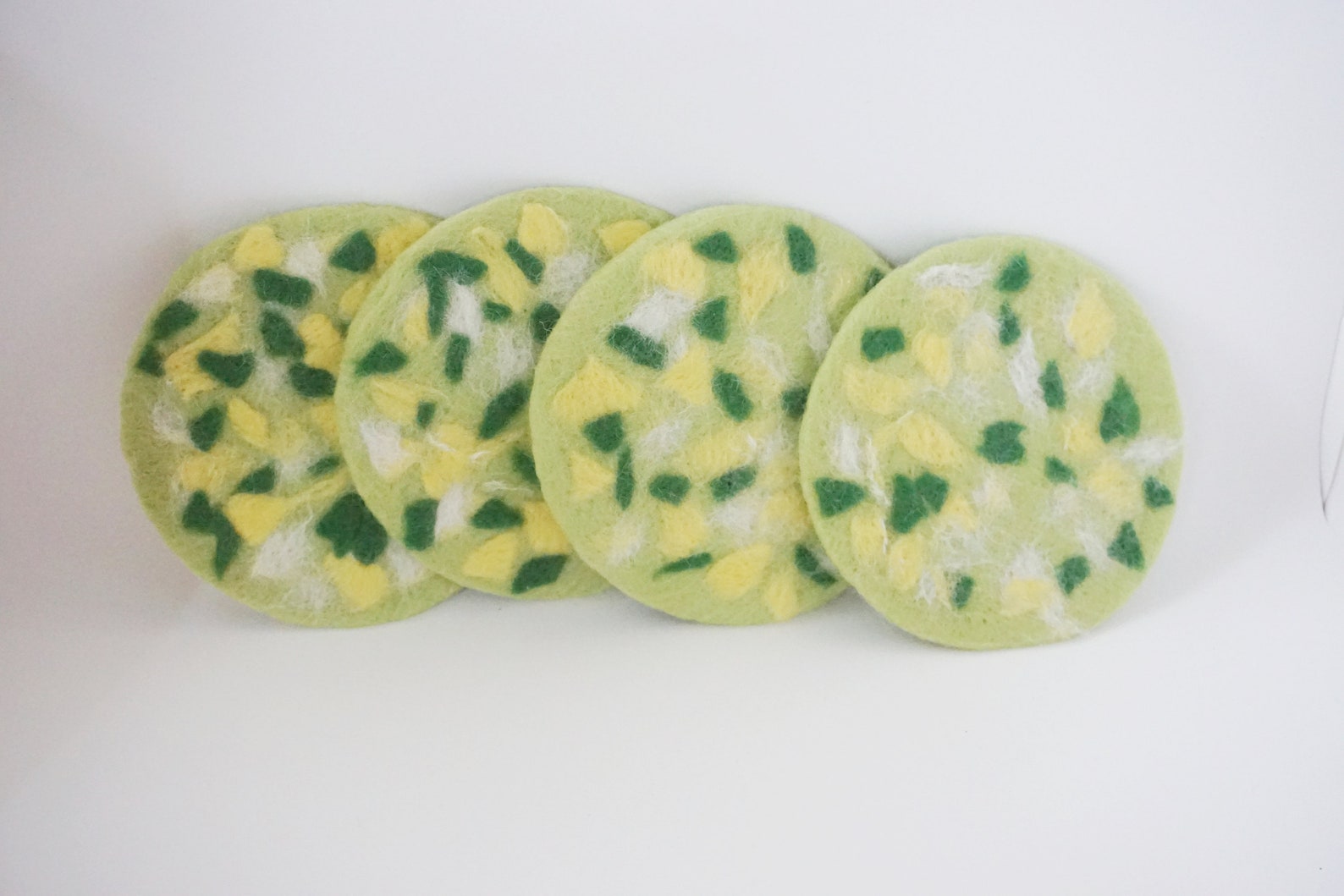 Felt Coasters Set of Four Needle Felted Wool Coasters With - Etsy
