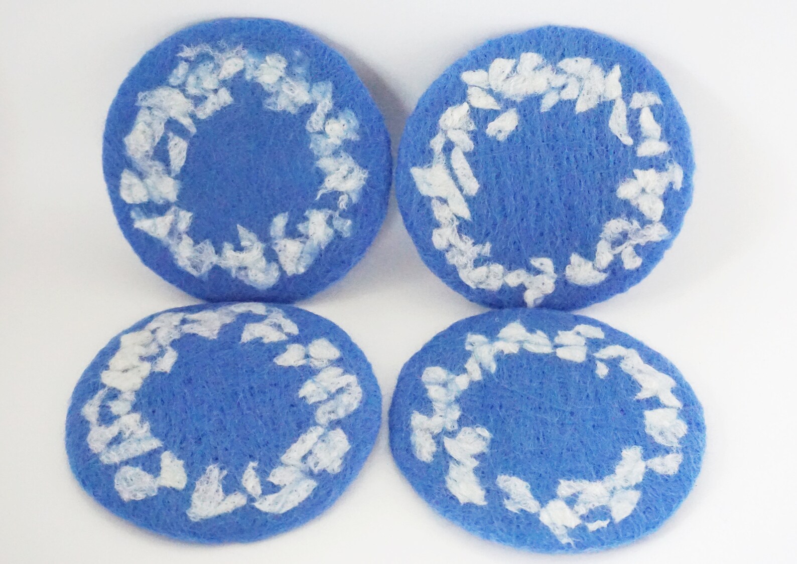 Felt Coasters Set of Four Needle Felted Wool Coasters With - Etsy